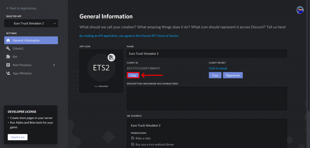 Configure your Discord Rich Presence Application - Trucky - The Virtual ...