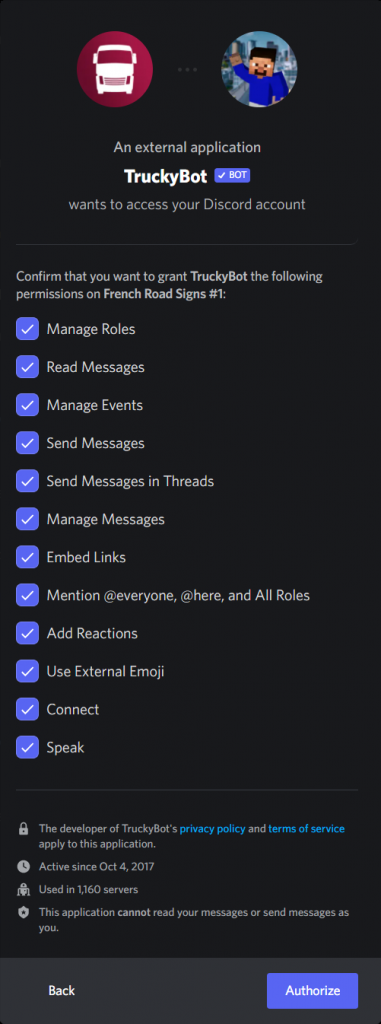 Add and configure the bot in your server - Trucky - The Virtual Trucker ...