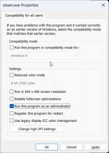 Game or Steam running with Elevated Privileges - Trucky - The Virtual Trucker Companion App
