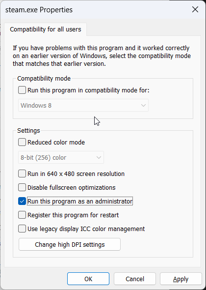 Game or Steam running with Elevated Privileges - Trucky - The Virtual Trucker Companion App